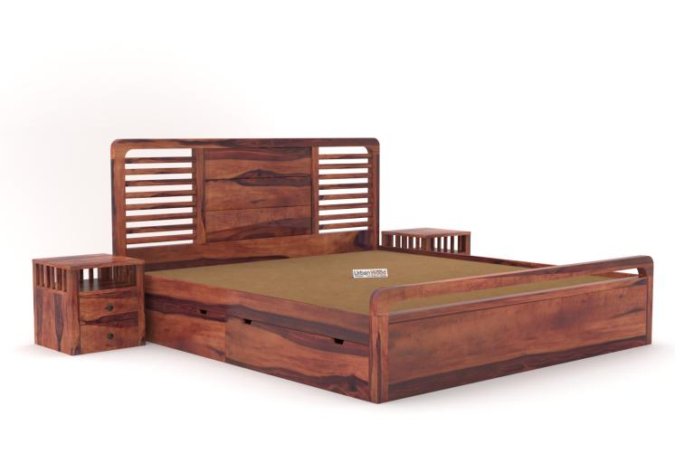 Buy Ashoka Drawer Storage Bed (King Size, Teak Finish) Online in India ...