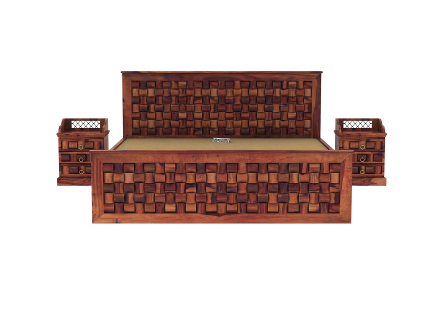 Buy Hover Bed with Hydraulic Storage ( King Size, Teak Finish ) Online ...