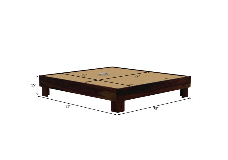 Buy Trace Platform Bed ( King Size, Walnut Finish ) Online in India ...
