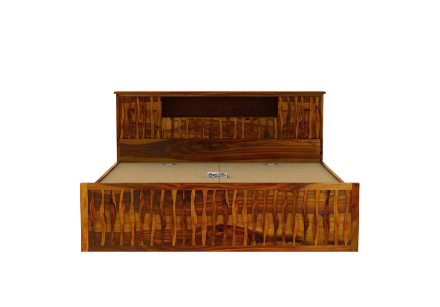 Stack Bed With Storage ( King Size, Honey Finish )