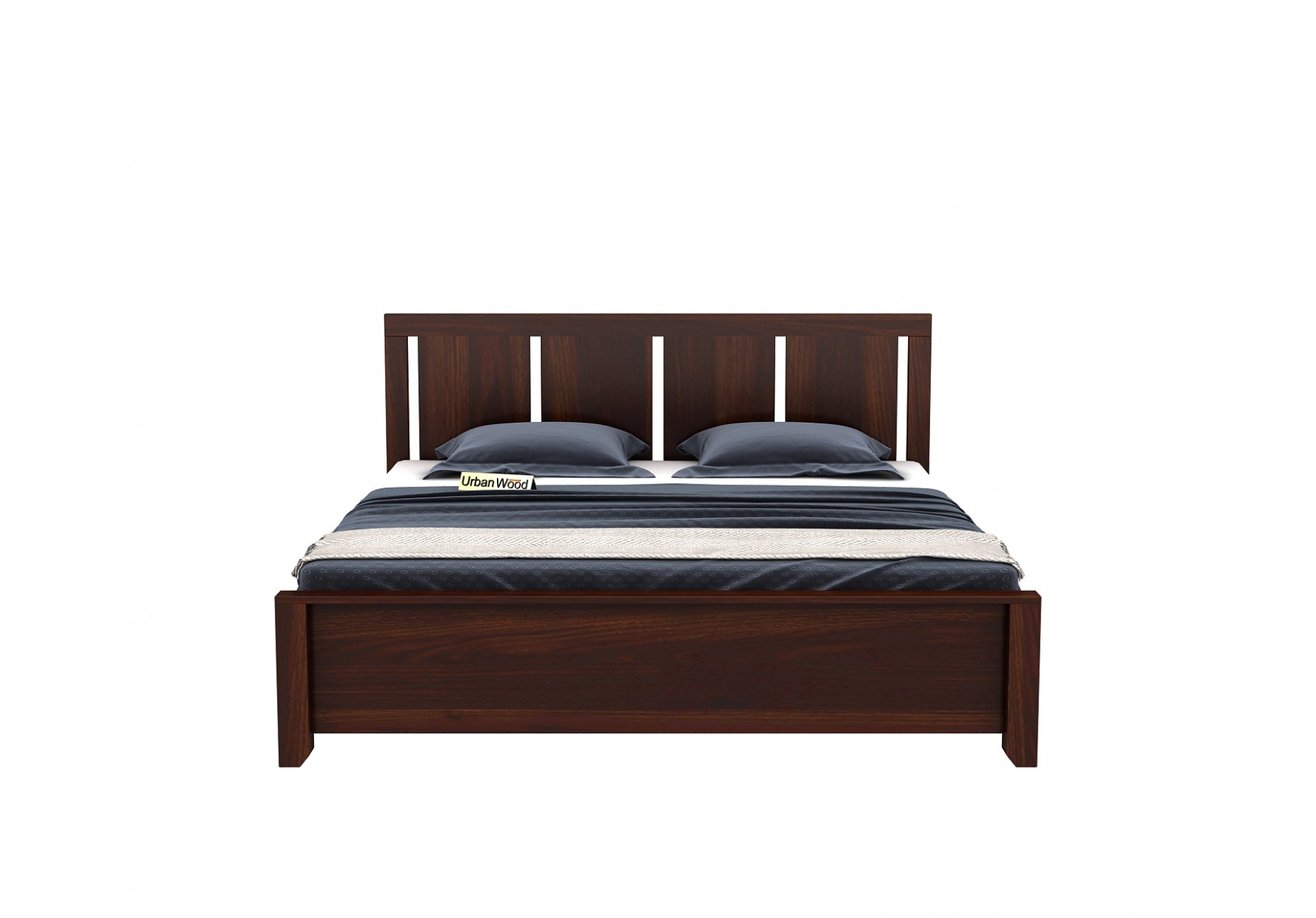 Buy Topaz Bed Without Storage (King Size,Walnut Finish) Online : Urbanwood