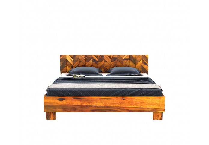 Buy Trace Bed Without Storage (King Size,Honey Finish) Online : Urbanwood