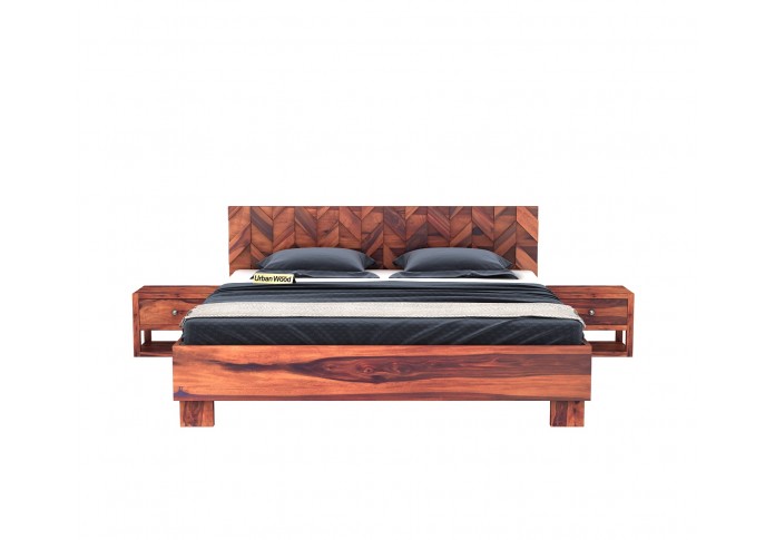 Buy Trace Bed Without Storage (King Size,Teak Finish) Online : Urbanwood