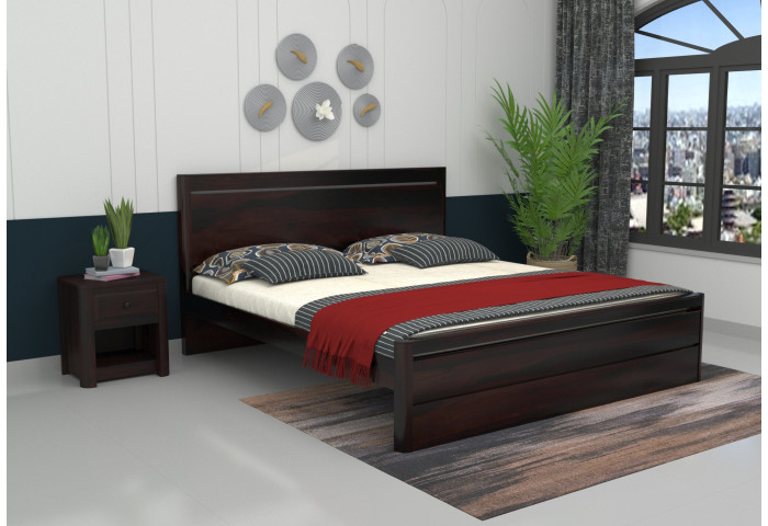 Buy Half Canopy Poster Bed (King Size, Honey Finish) Online in India ...
