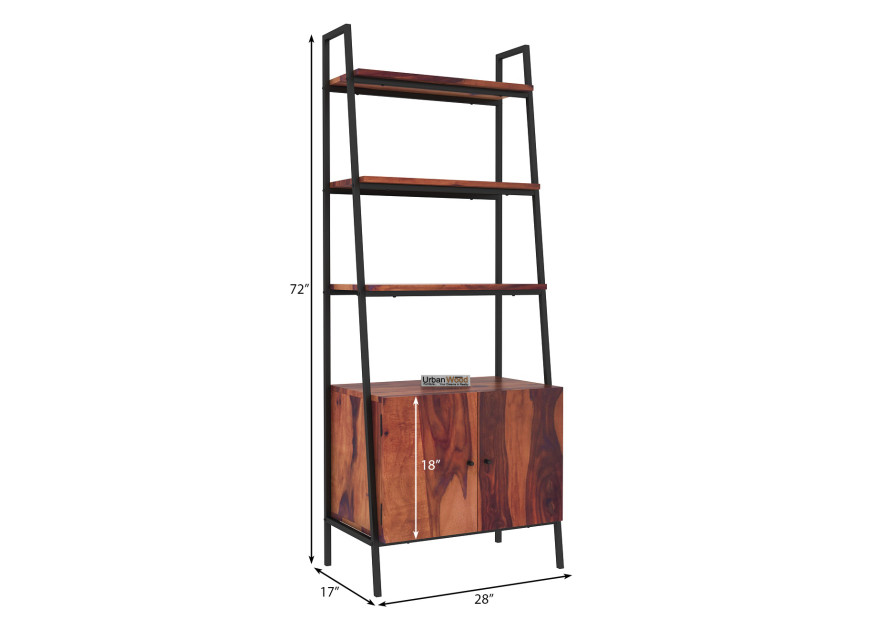 Buy Eross Bookrack (Teak Finish) Online at Lowest Prices : Urbanwood