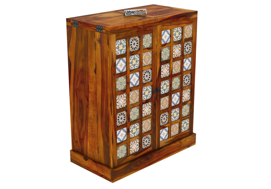 Buy Relay Bar Cabinet ( Honey Finish ) Online in India | UrbanWood