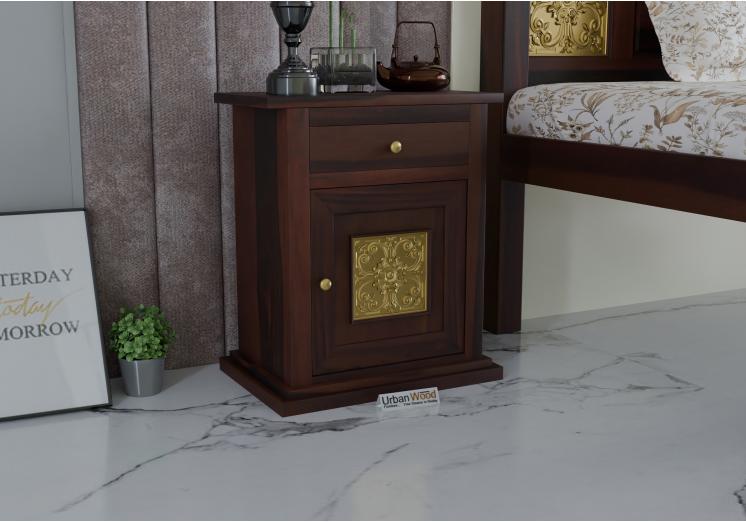 Buy Aristo Bedside Table (Walnut Finish) Online in India | UrbanWood