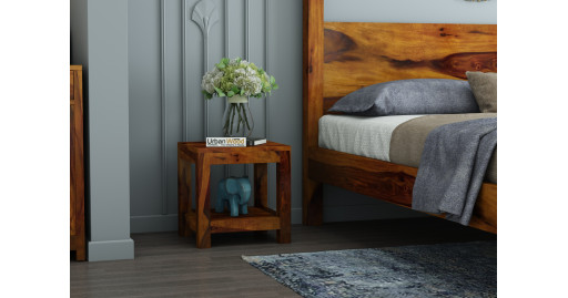 Buy Sigma Bedside Table (Honey Finish) Online in India | UrbanWood
