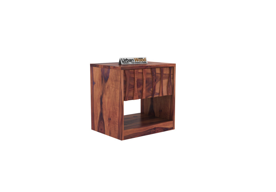 Buy Stack Bedside Table (Teak Finish) Online at Low Prices : Urbanwood
