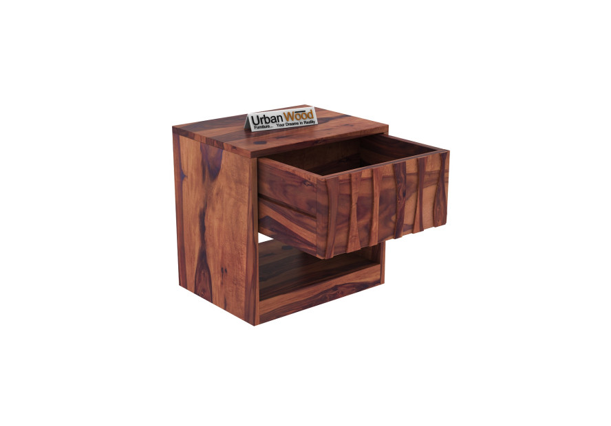 Buy Stack Bedside Table (Teak Finish) Online at Low Prices : Urbanwood