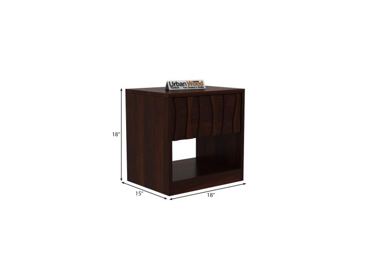 Buy Stack Bedside Table (Walnut Finish) Online at Low Prices : Urbanwood