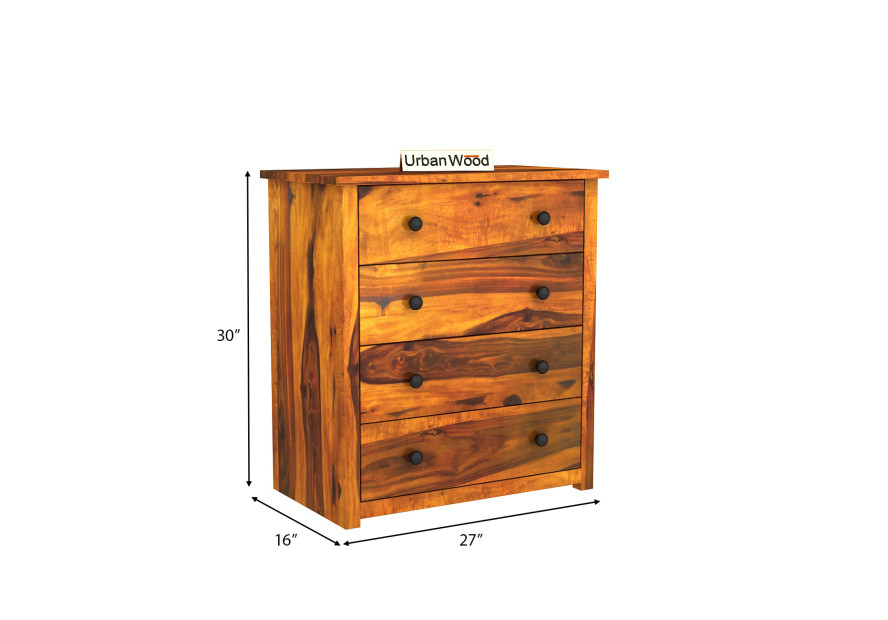 Buy Momento Chest of Drawers (Honey Finish) Online in India : Urbanwood
