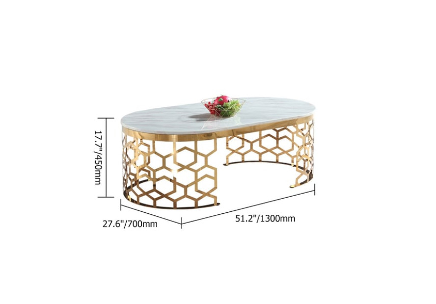 Buy Titanium Coffee Table (Golden Finish) Online in India | UrbanWood