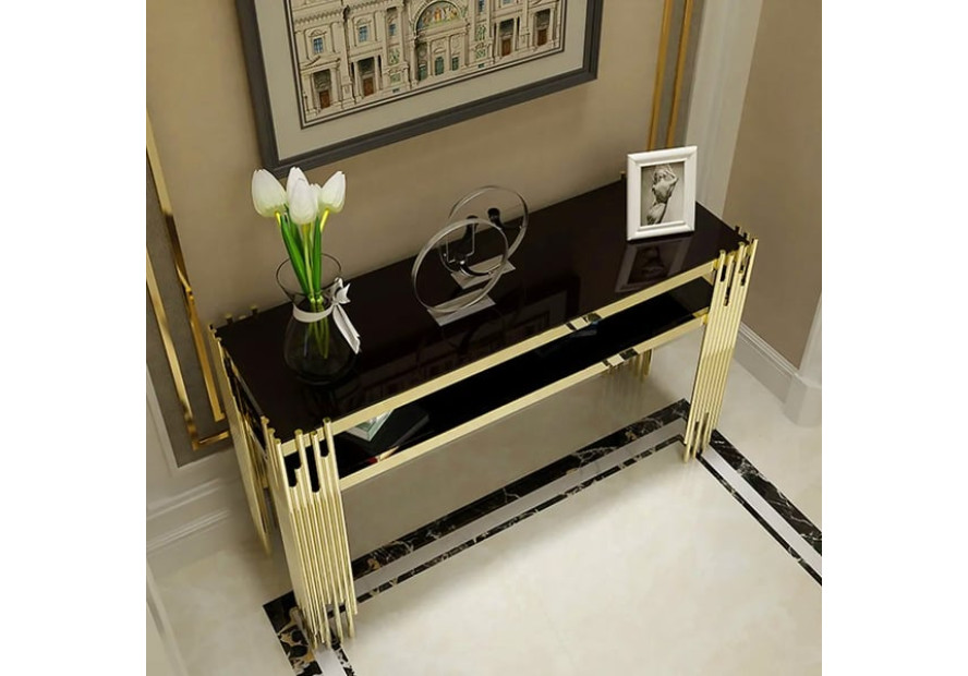 Buy Metallic Console Table (Golden Finish) Online in India | UrbanWood