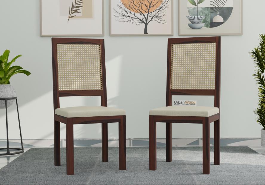 Buy Gloria Dining Chair - Set of 2 (Walnut Finish) Online in India ...
