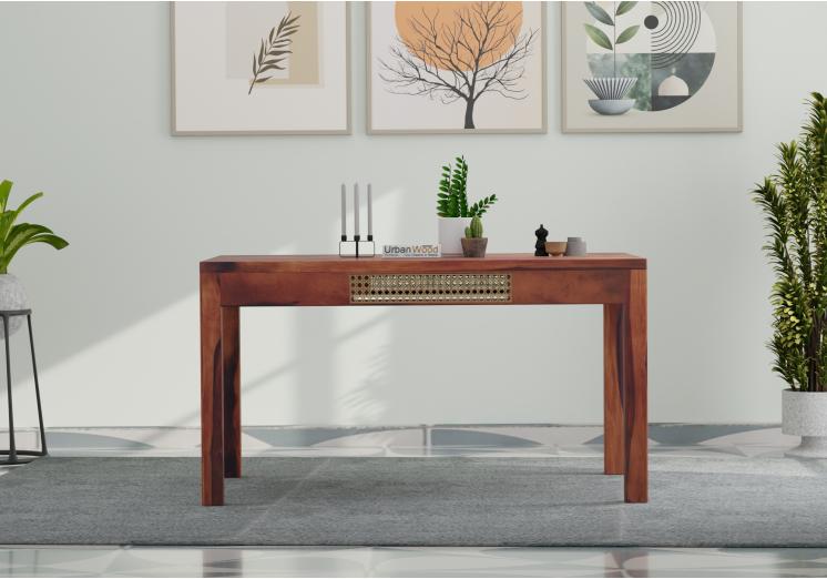 Buy Gloria 4-Seater Dining Table (Teak Finish) Online in India | UrbanWood