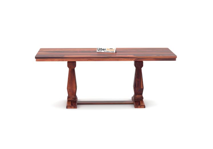 Buy Retro 6-Seater Dining Table (Teak Finish) Online in India | UrbanWood