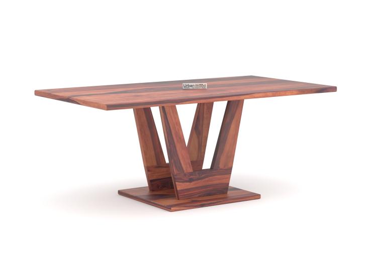 Buy Elysian Wooden 6-Seater Dining Table (Teak Finish) Online in India ...