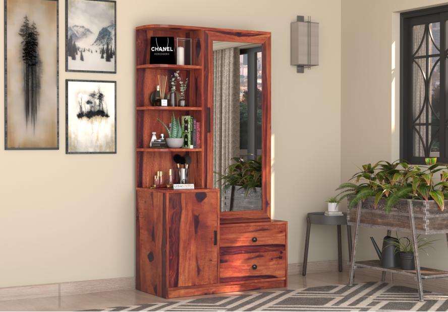 Buy Falcon Dressing Table (Teak Finish) Online in India | UrbanWood