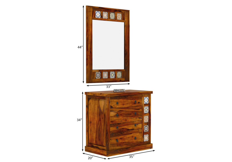 Buy Relay Dressing Table ( Honey Finish ) Online in India | UrbanWood