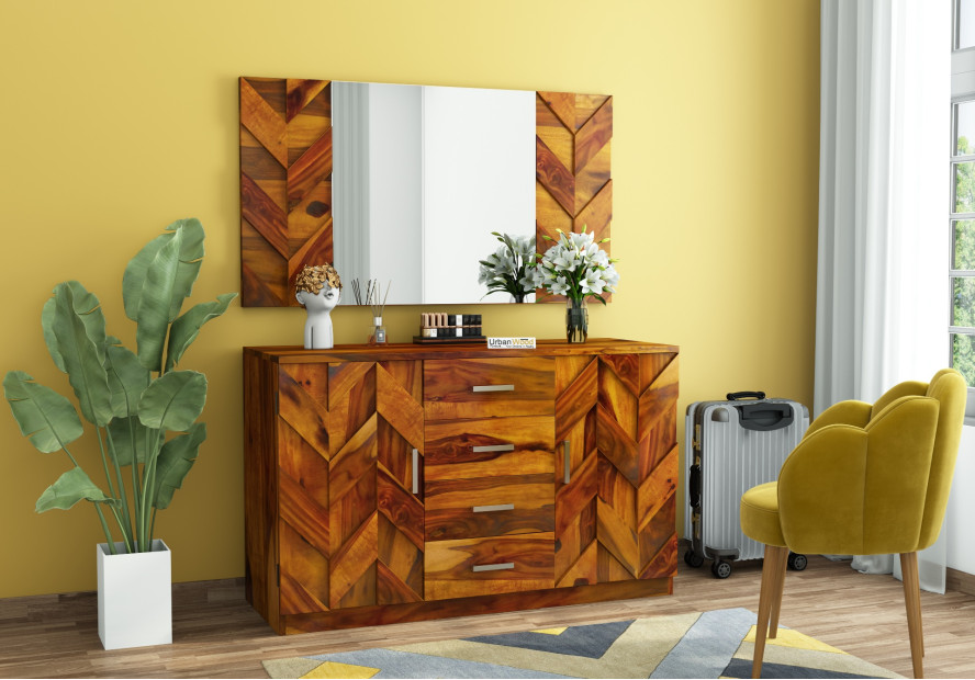 Buy Trace Dressing Table ( Honey Finish ) Online in India | UrbanWood