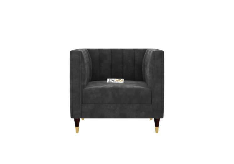 Buy Abro 3+1+1 Seater Fabric Sofa (Velvet, Stone Grey) Online in India ...
