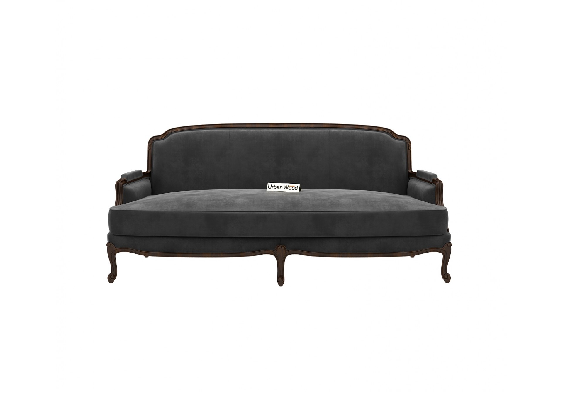 Buy Abro 3 Seater Sofa (Velvet,Stone gray) Online in India - Urbanwood