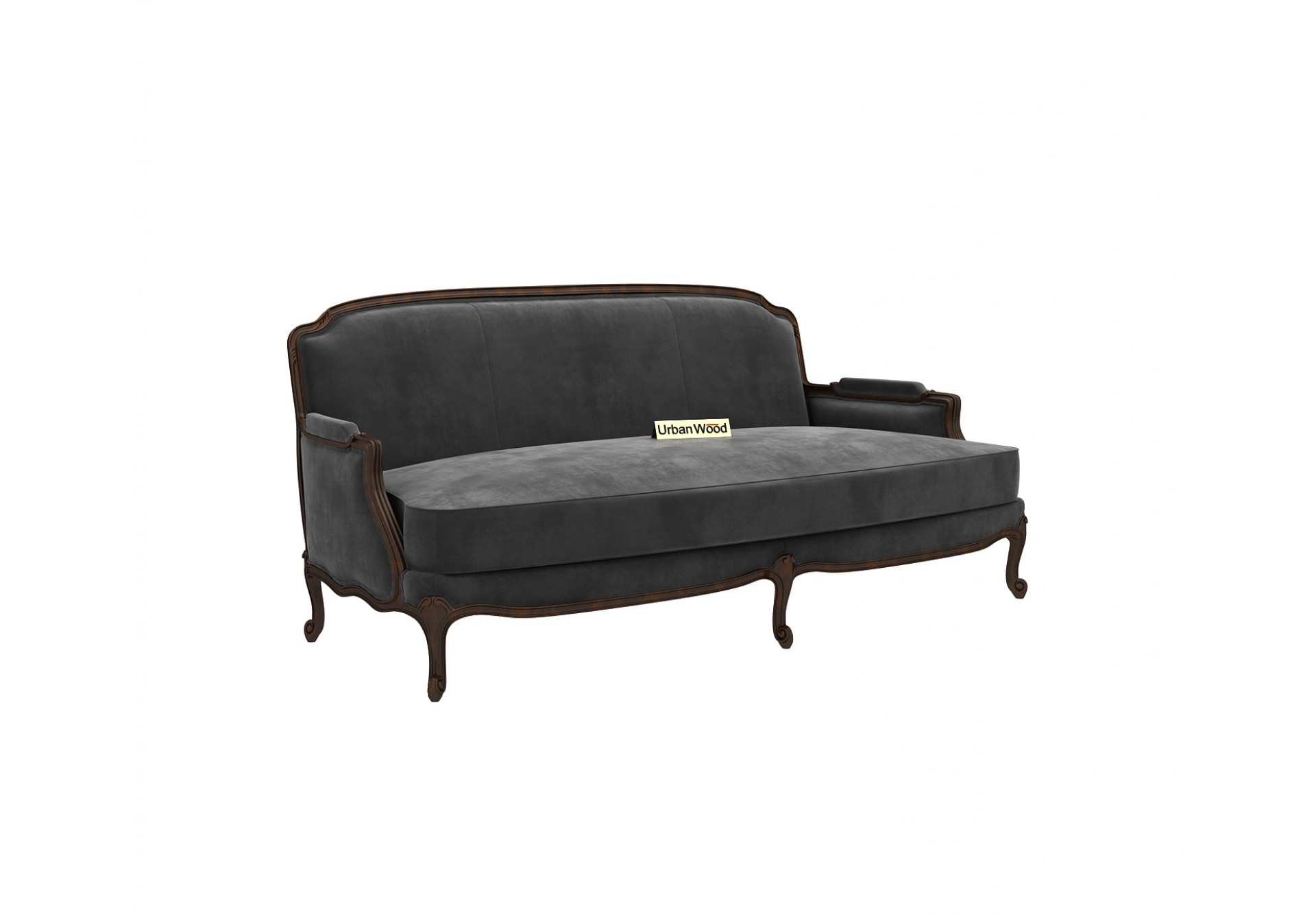 Buy Abro 3 Seater Sofa (Velvet,Stone gray) Online in India - Urbanwood