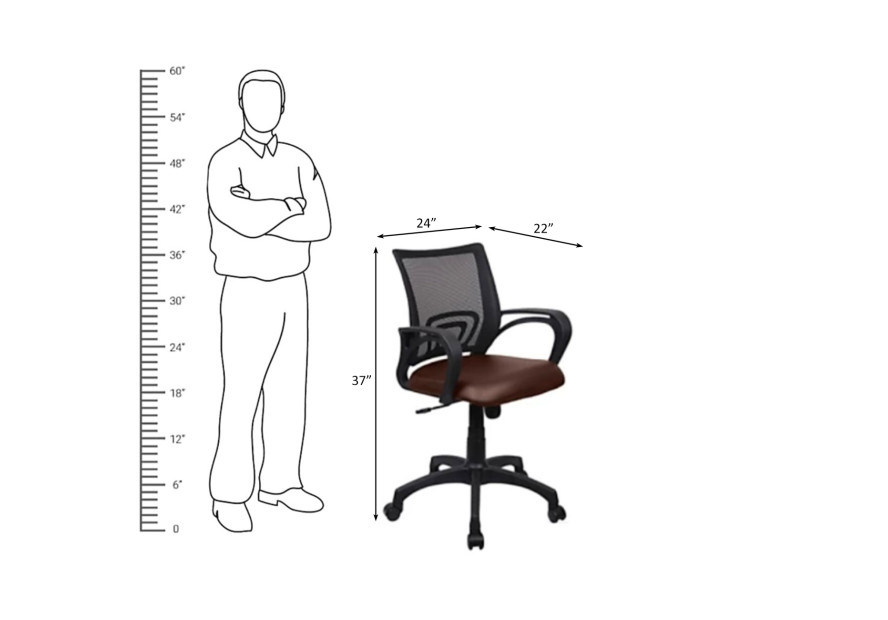 Morgan Office Chair (Black + Brown)