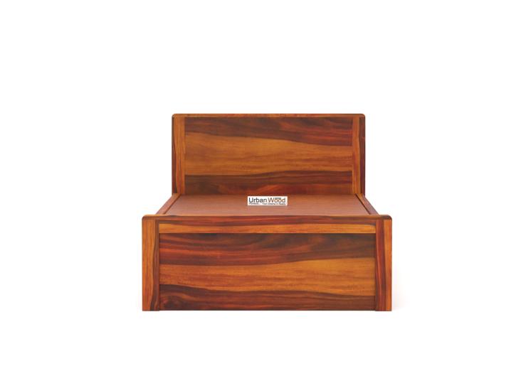 Buy Elora Single Bed With Box Storage (Honey Finish) Online in India | UrbanWood