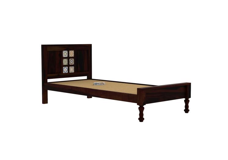 Buy Relay Single Bed Without Storage ( Walnut Finish ) Online in India ...