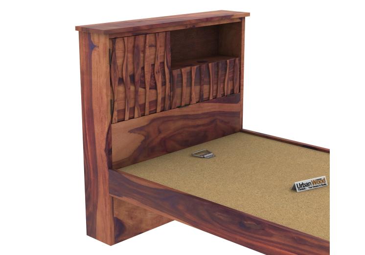 Single Beds: Buy Stack Single Bed Without Storage (Teak Finish) Online ...