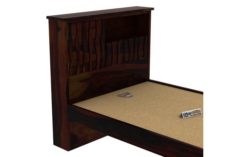 Beds : Buy Stack Single Bed Without Storage (Walnut Finish) Online ...