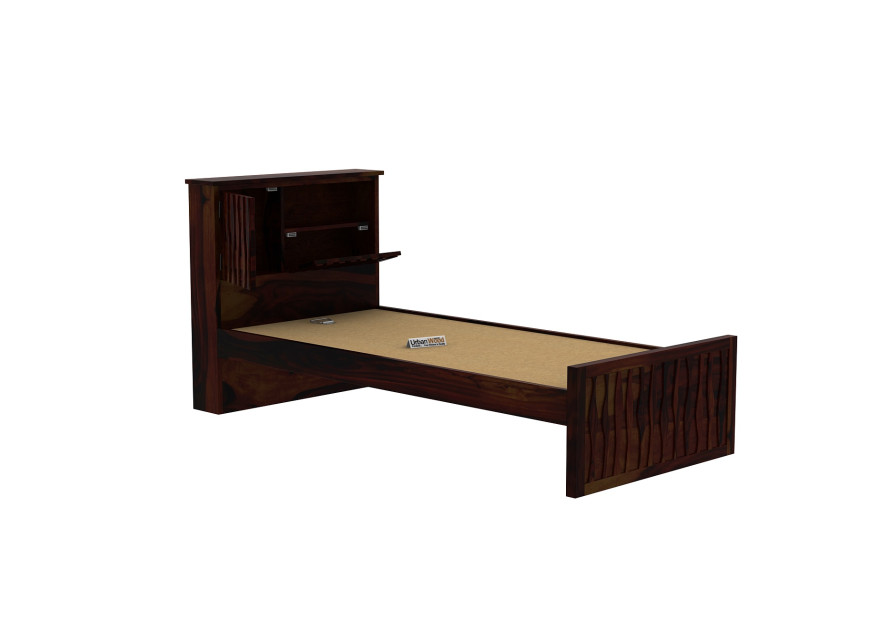 Beds : Buy Stack Single Bed Without Storage (Walnut Finish) Online ...