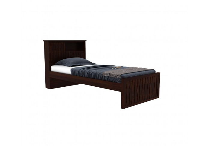 Beds : Buy Stack Single Bed Without Storage (Walnut Finish) Online ...