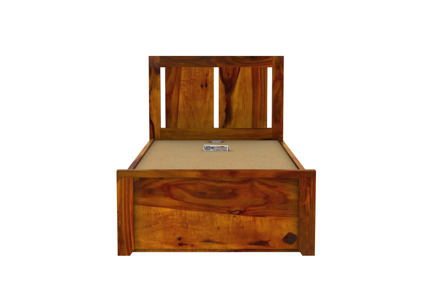 Single Bed: Buy Topaz Single Bed With Storage (Honey Finish) Online ...