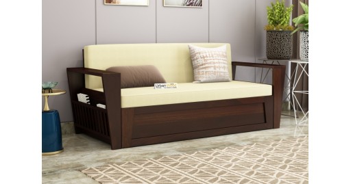 Buy Bedex Sofa Cum Bed King Size (Walnut Finish) Online India : Urbanwood