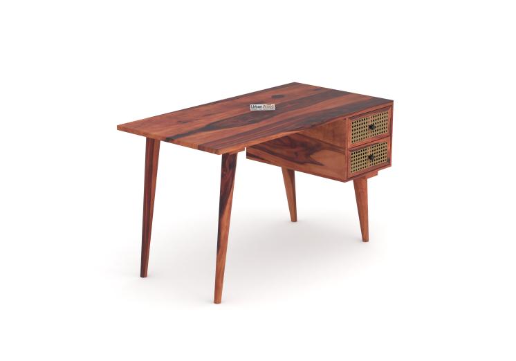 Buy Bruno Study Table With Chair (Teak Finish) Online in India | UrbanWood