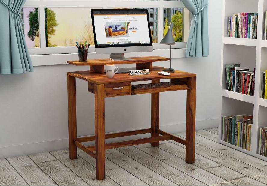 Buy Della Computer Tables (Honey Finish) Online in India : Urbanwood