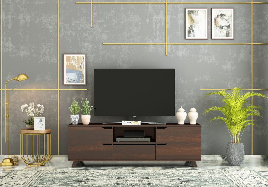 Buy Binny TV unit (Walnut Finish) Online at Lowest Price: Urbanwood