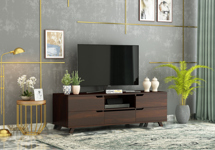 Buy Binny TV unit (Walnut Finish) Online at Lowest Price: Urbanwood