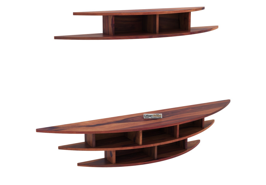 Buy Parow Wooden Wall Mounted TV Unit (Teak Finish) Online in India ...