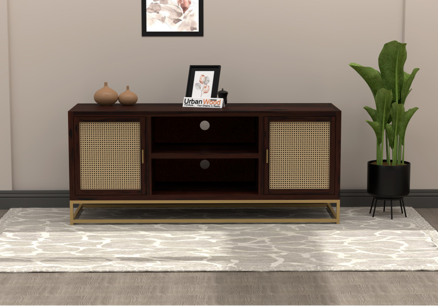 Buy Retro TV Unit (Walnut Finish) Online in India | UrbanWood