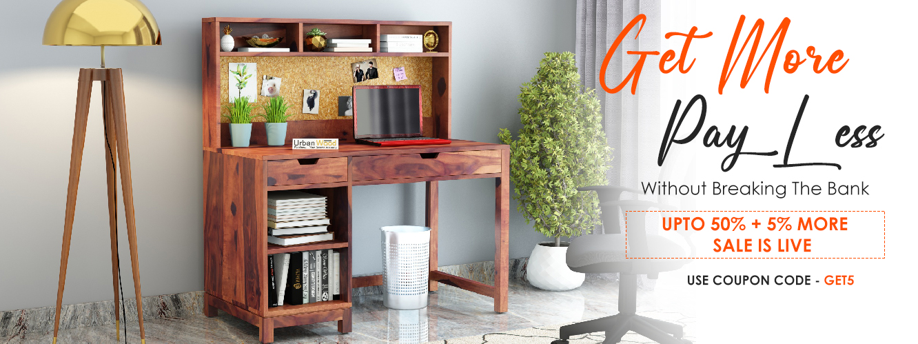 Study Room Furniture: Buy Study table with storage Online : Urbanwood